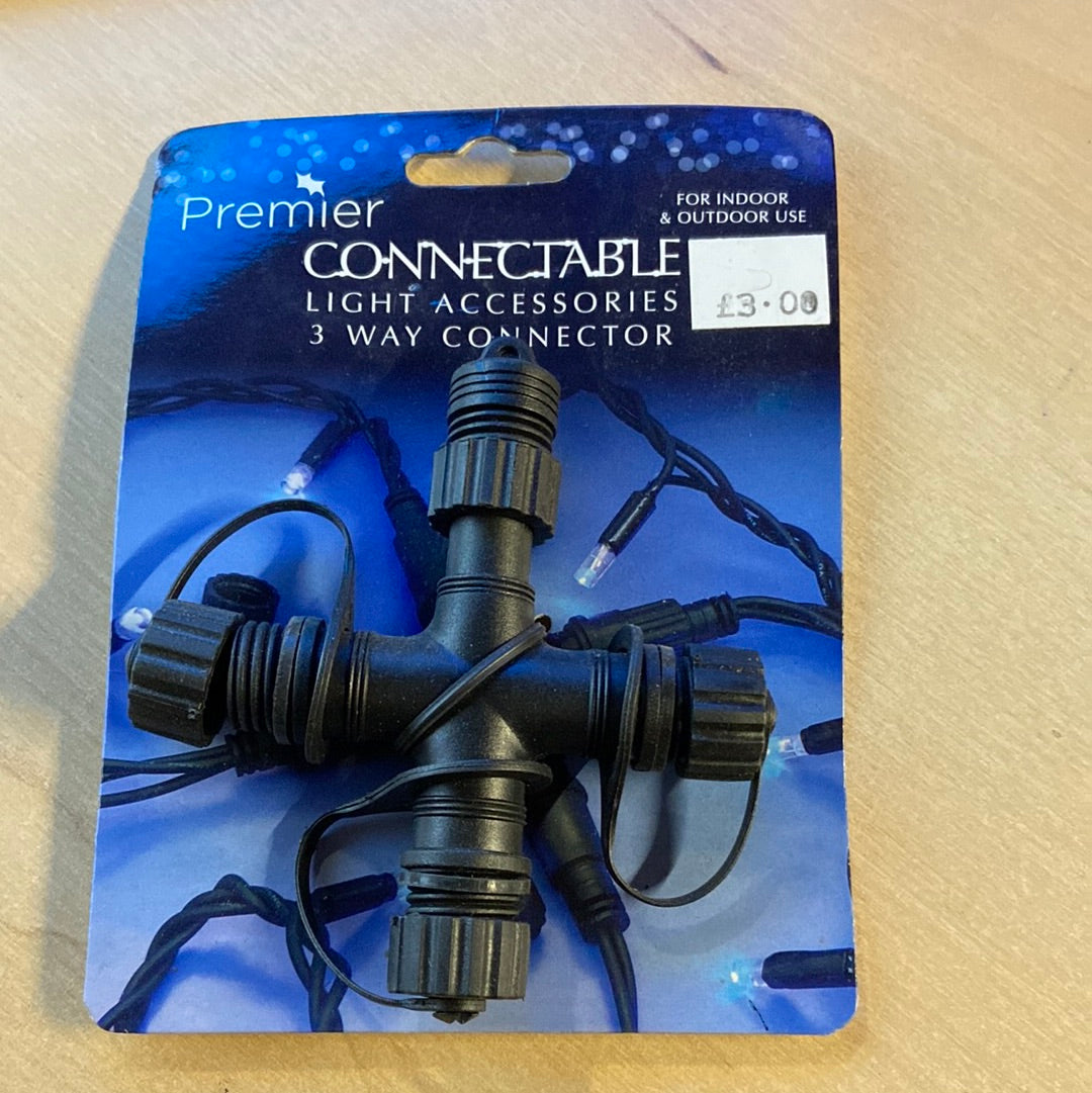 Connectable Light Accessories 3 way Connector – Abbey Garden Buildings Ltd